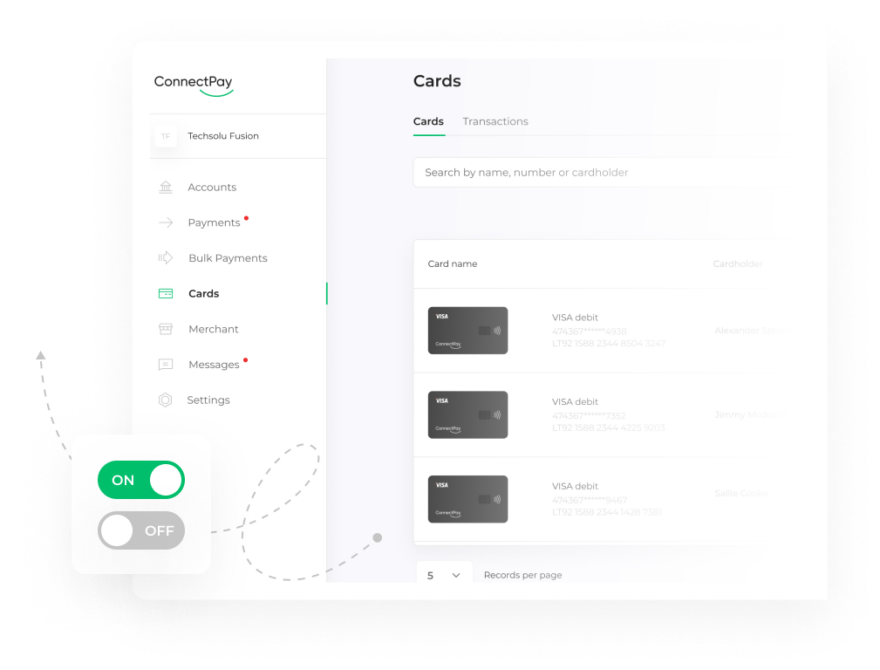 Personal Debit Cards | Issue Visa Cards for Your Clients